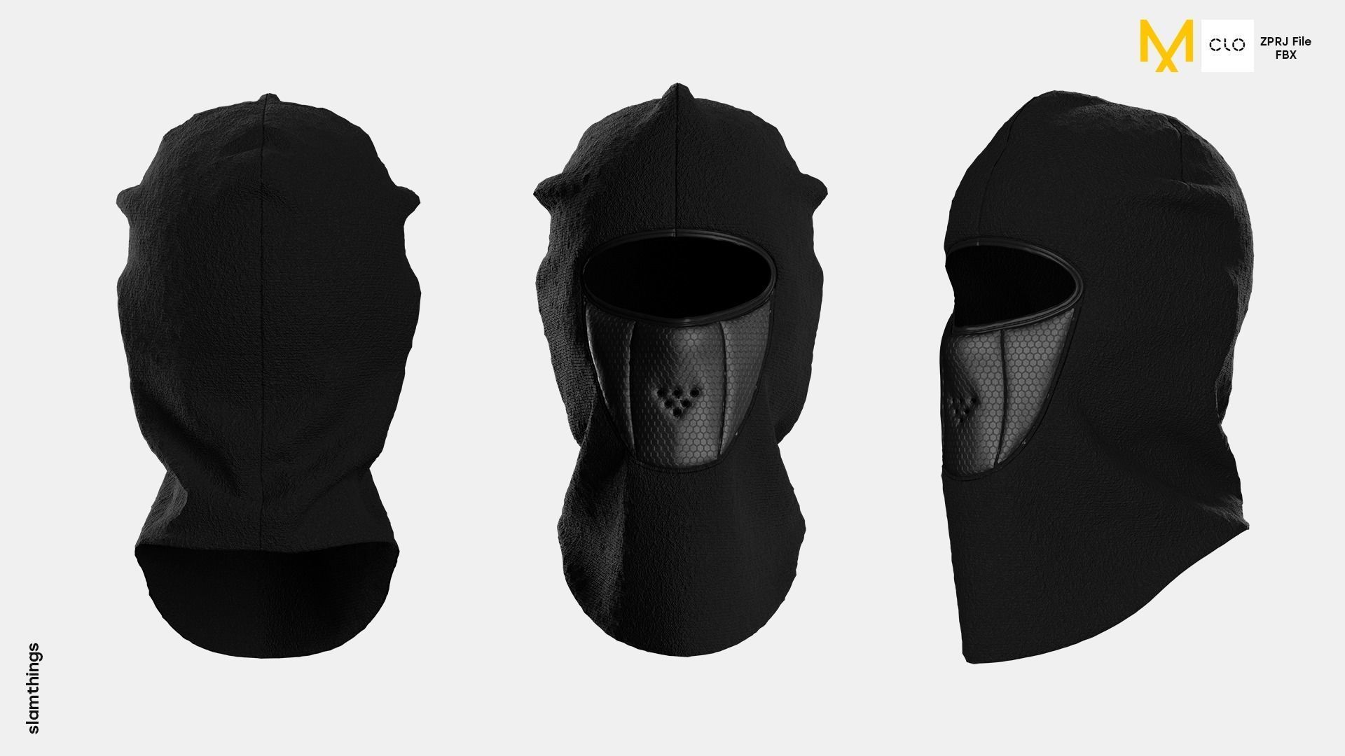 Streetwear 6 Balaclava Mask Collection 3D model | CGTrader