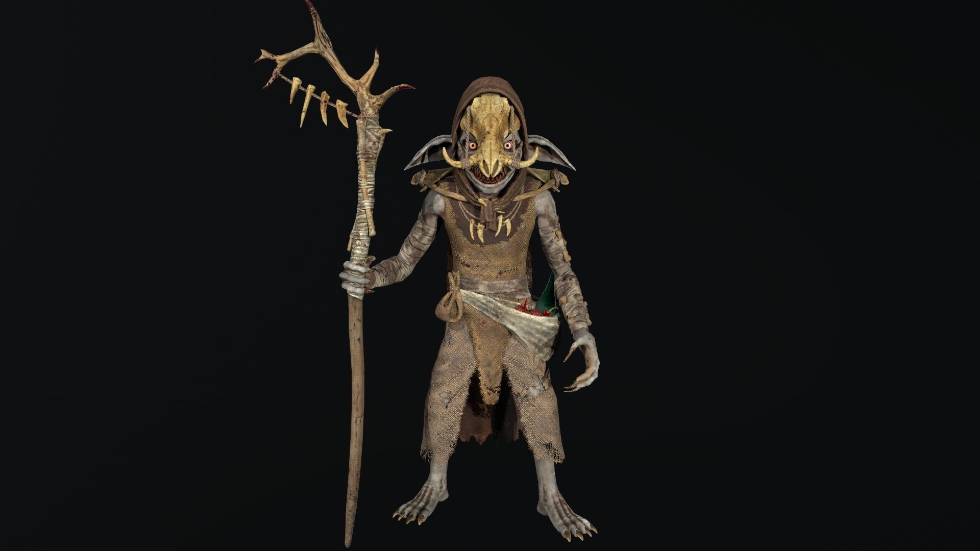 3D model Goblin Shaman VR / AR / low-poly rigged animated | CGTrader