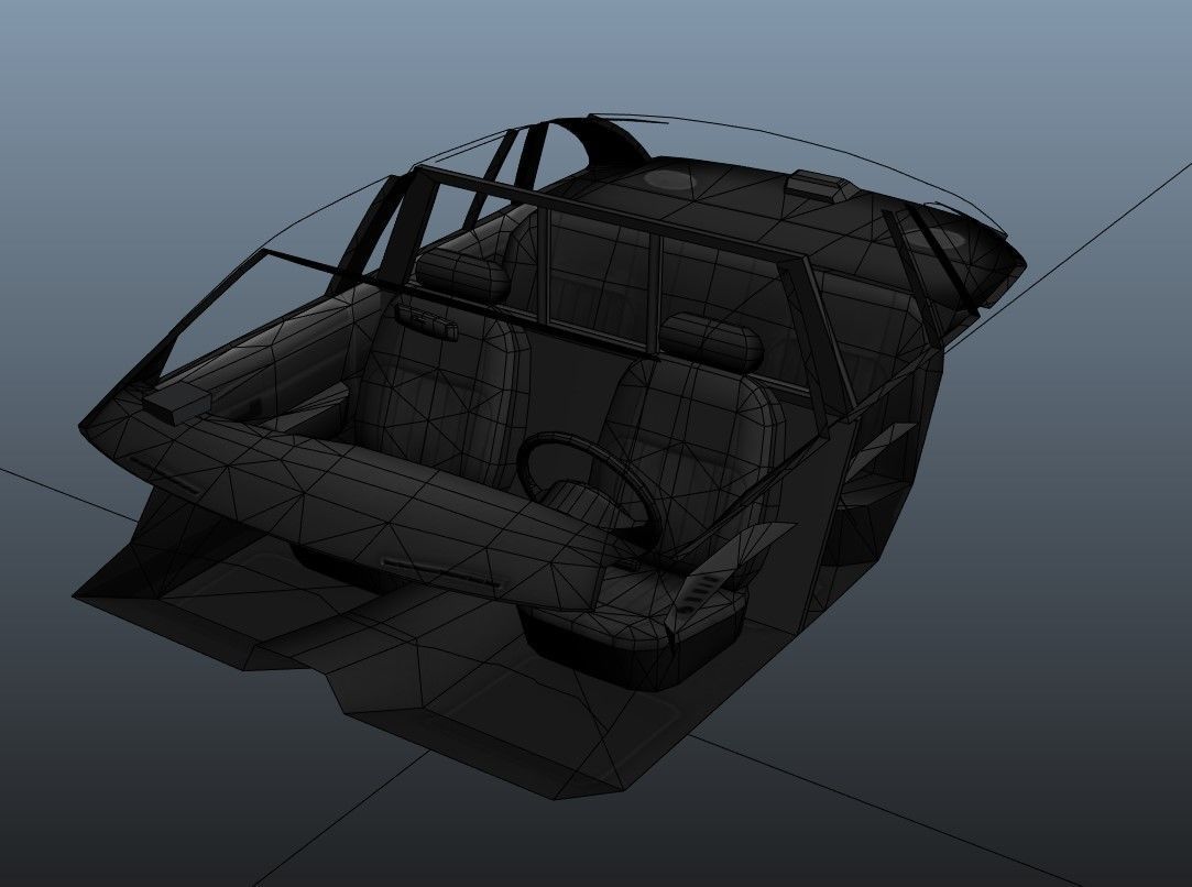 3D model American 90s taxi sedan VR / AR / low-poly | CGTrader