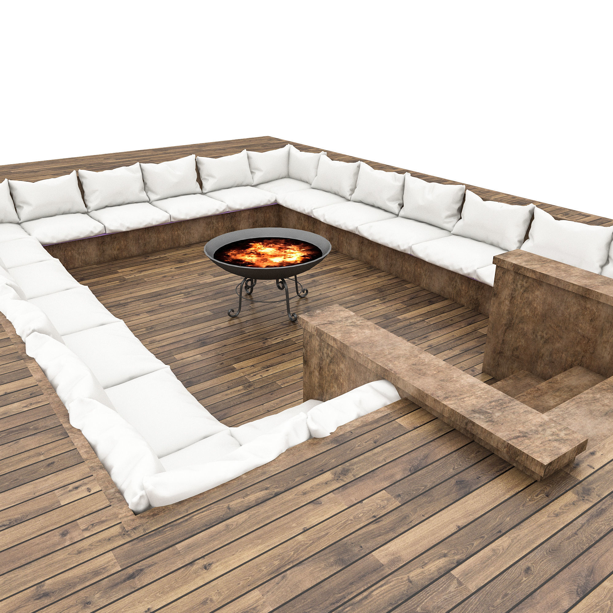 3D model 3D arden decorative fire pit model VR / AR / low-poly | CGTrader
