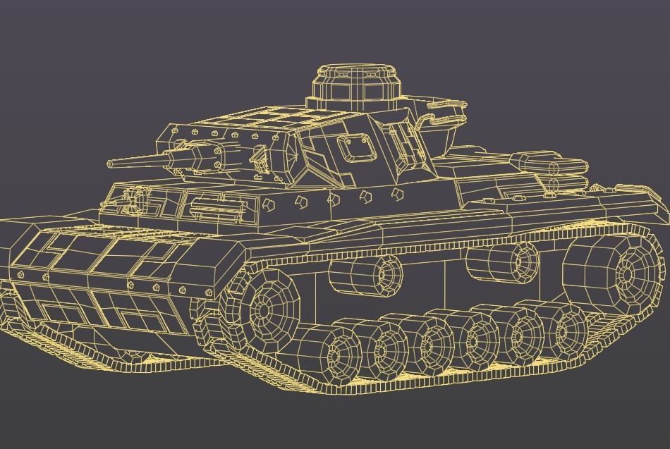 3D model Panzer 3 Low Poly Tank 3D model VR / AR / low-poly | CGTrader