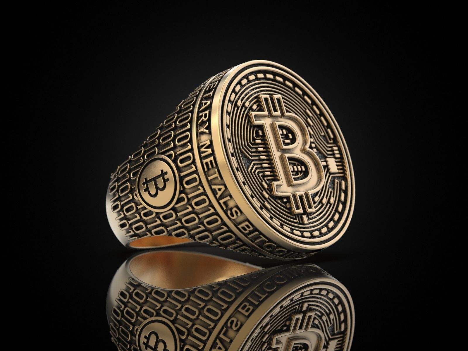 Coolest Bitcoin ring 3D model 3D printable | CGTrader