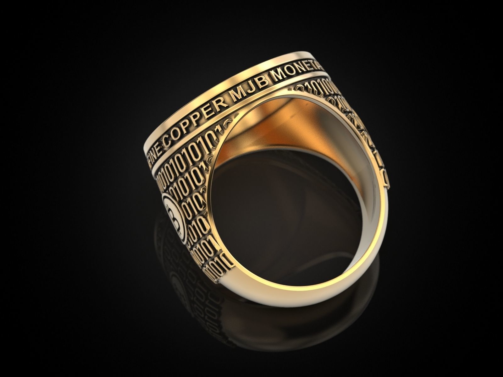 Coolest Bitcoin ring 3D model 3D printable | CGTrader