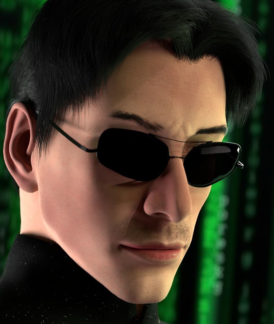 Neo Matrix Blender 3D model rigged | CGTrader