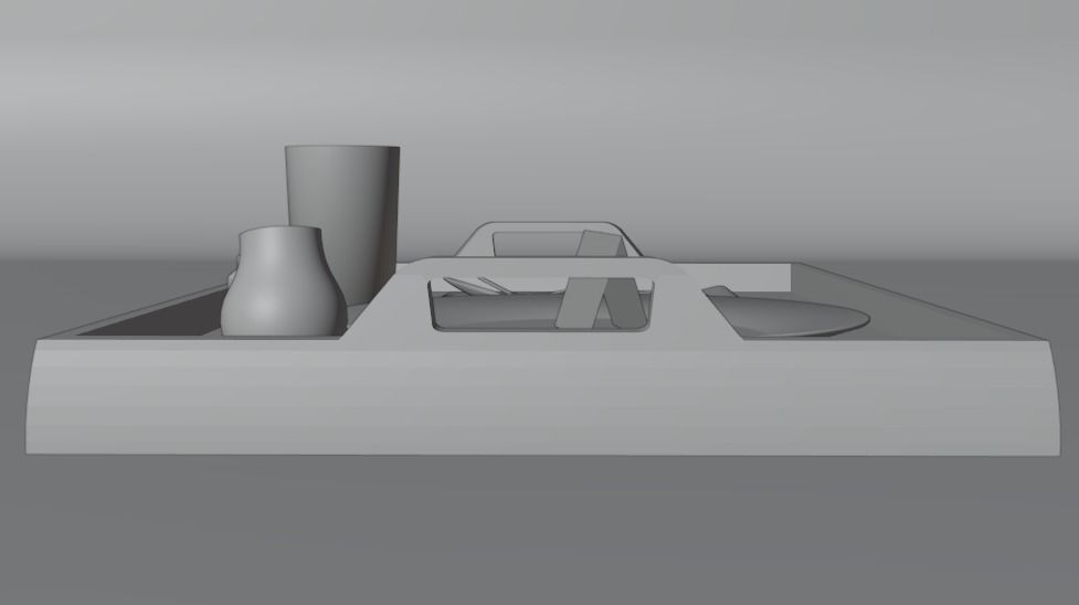 Low-poly Empty Kitchen Tray free VR / AR / low-poly 3D model rigged ...