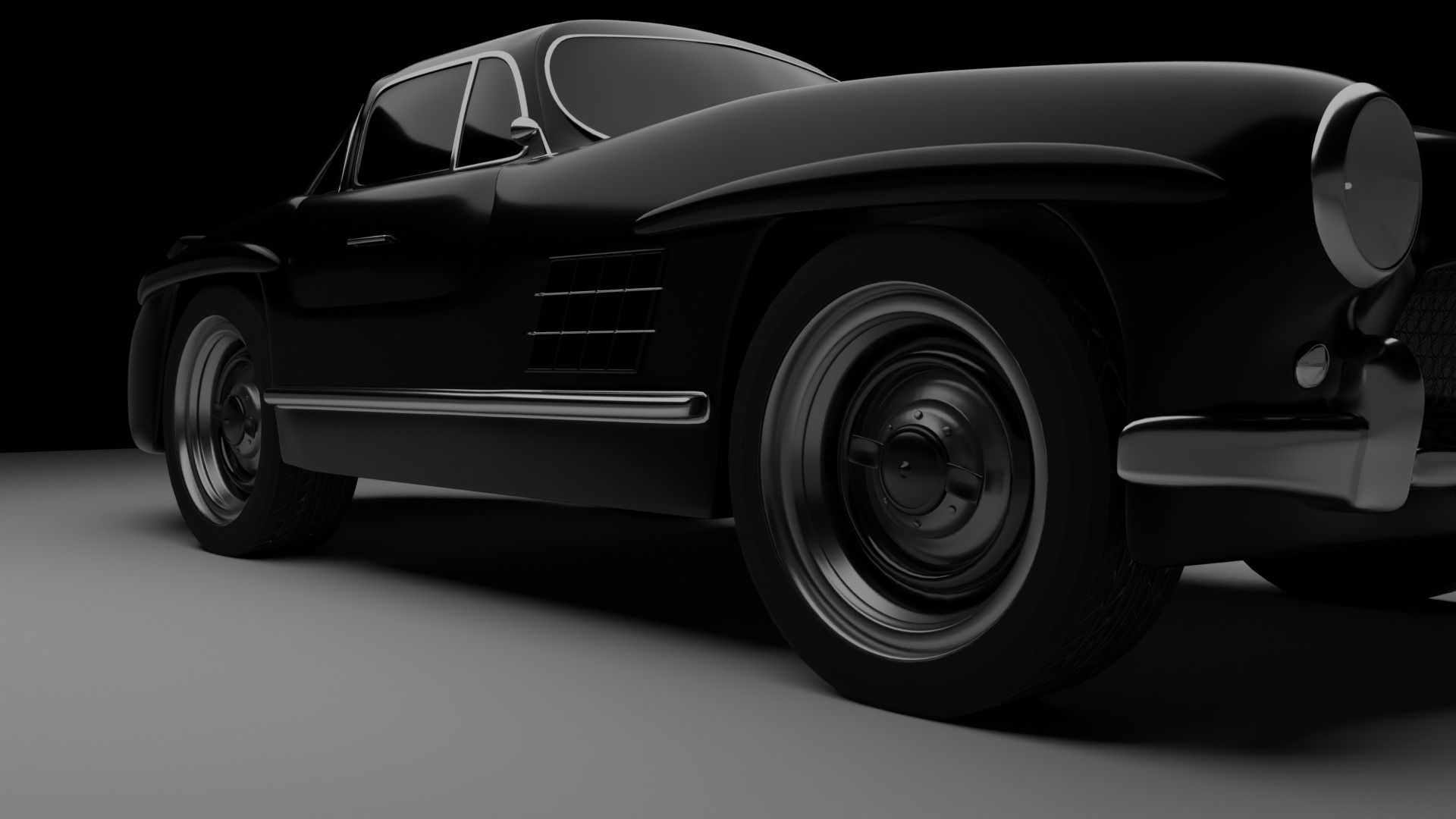 Mercedes 300SL Gullwing free 3D model | CGTrader