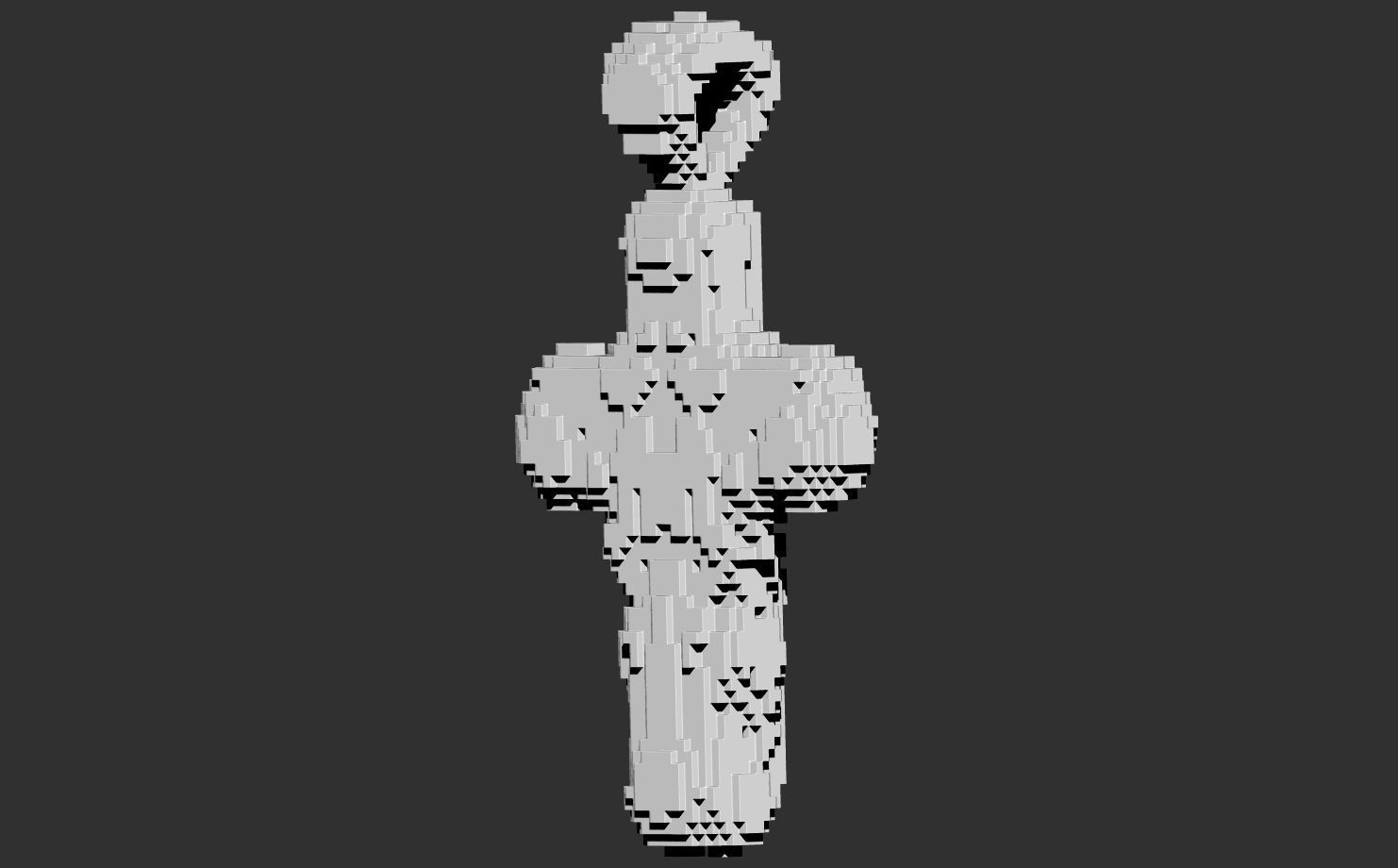 Jesus Christ crucifixion cross pixel art pendant 3D model 3D printable ...