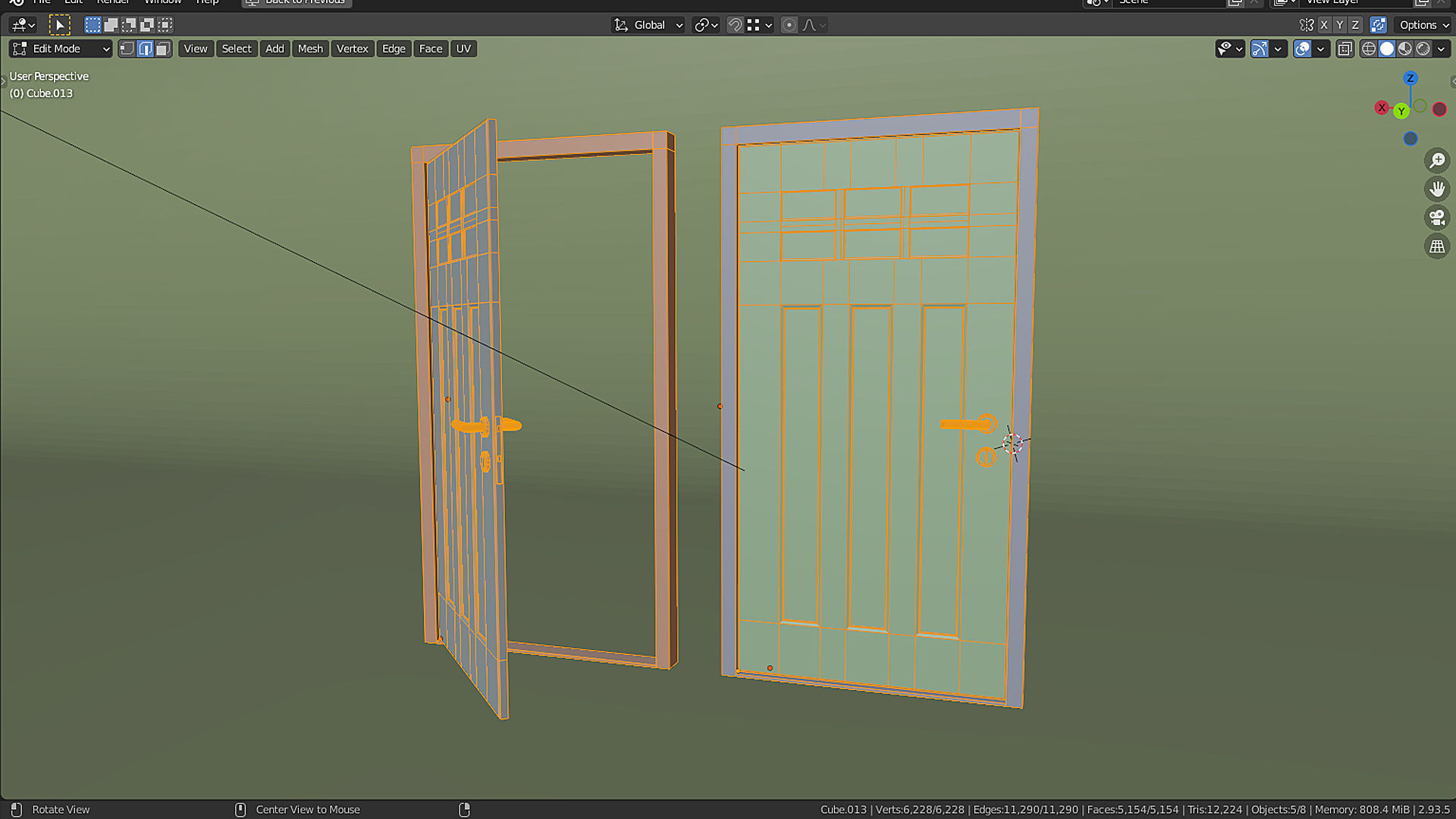 Front entrance door free VR / AR / low-poly 3D model | CGTrader