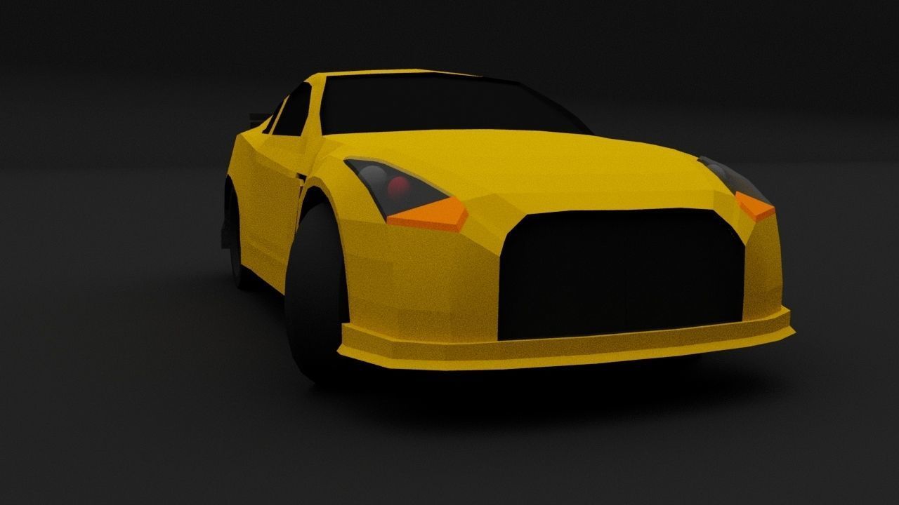 3D model Low Poly Nissan GTR 2015 Sports Car VR / AR / low-poly | CGTrader