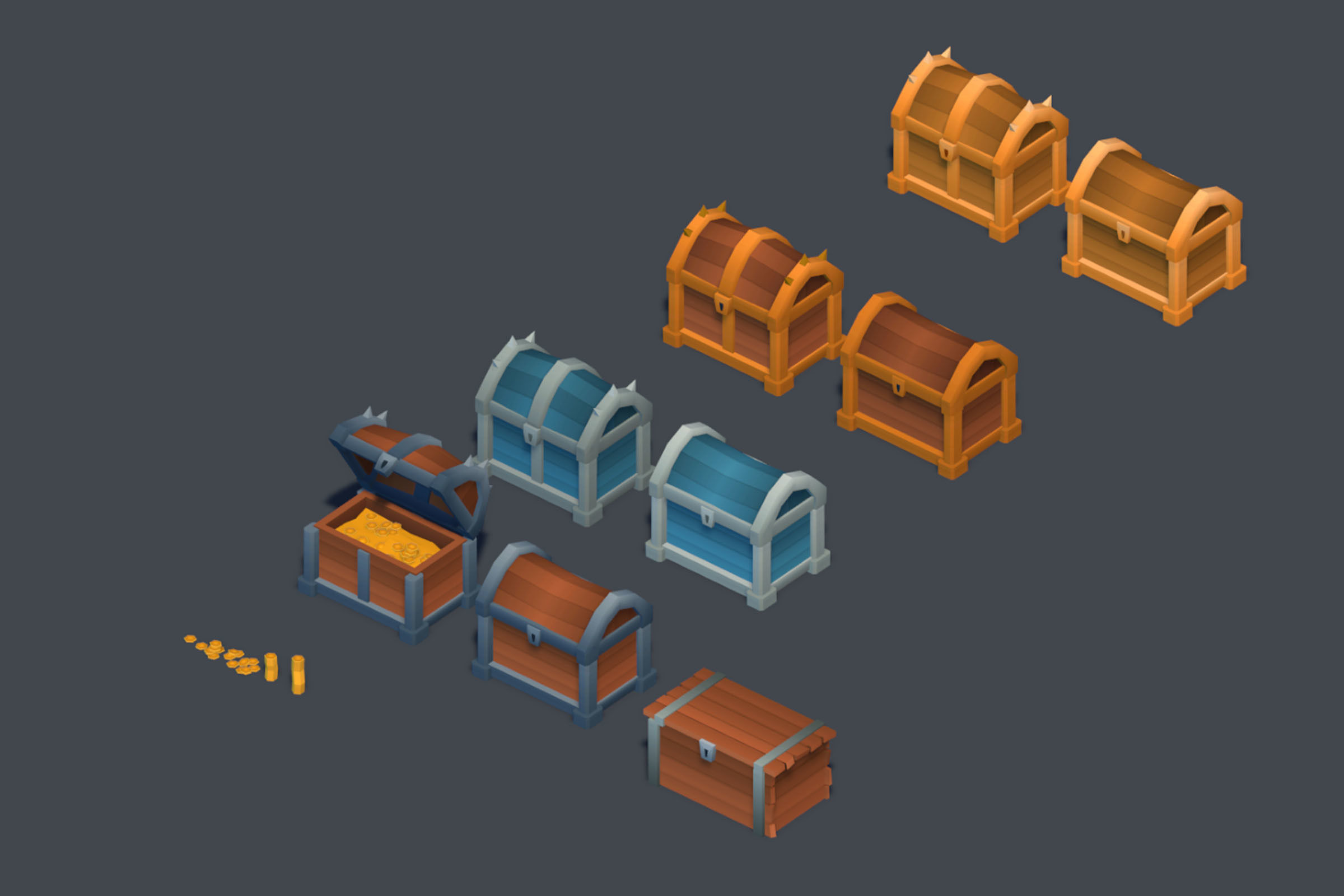 3D model Simple dungeon props VR / AR / low-poly | CGTrader