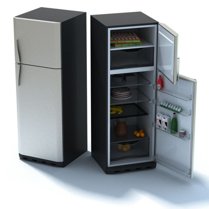 Luxury Home Refrigerator 3D Model - CGTrader.com