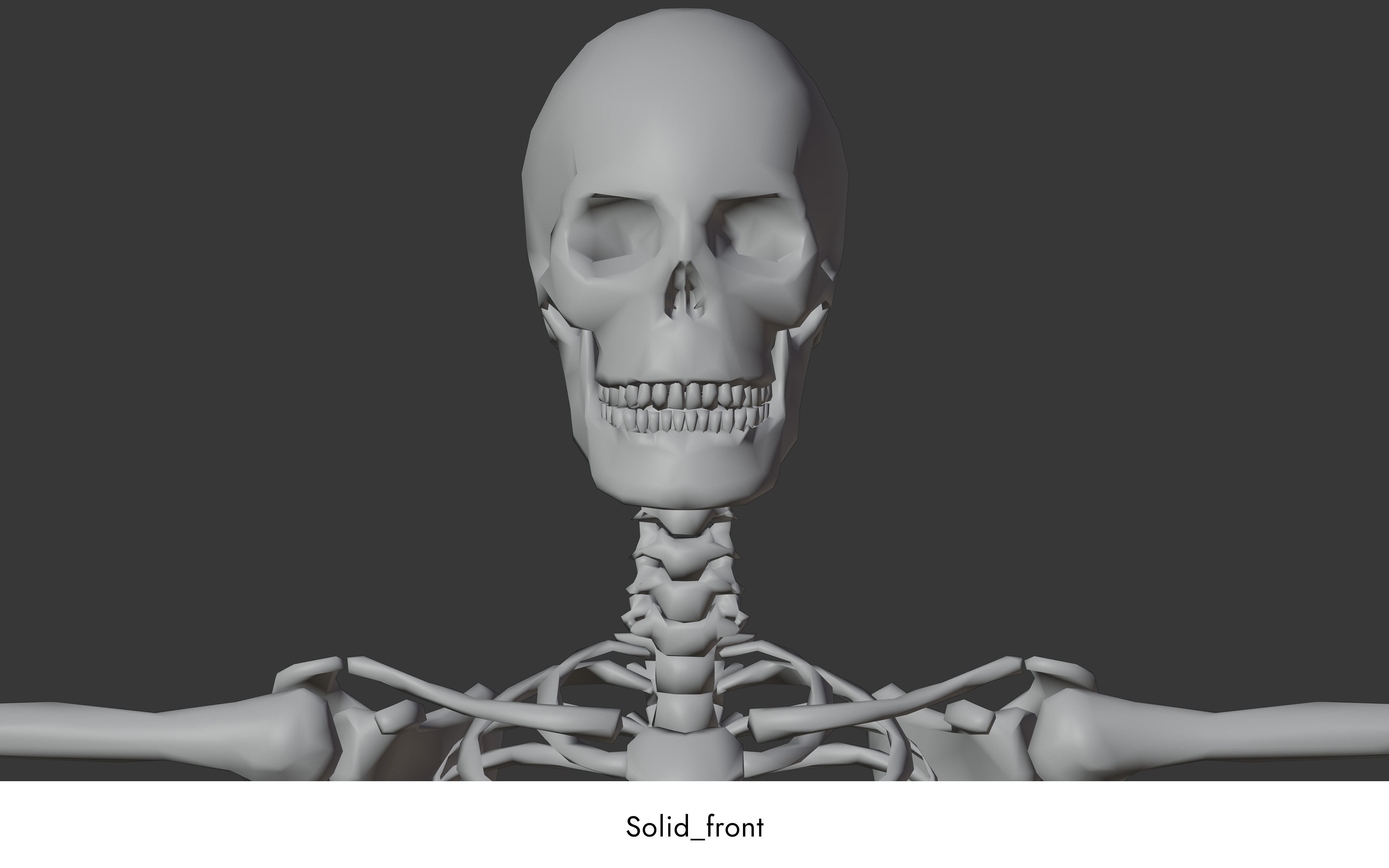 3D model Low poly rigged male skeleton VR / AR / low-poly | CGTrader