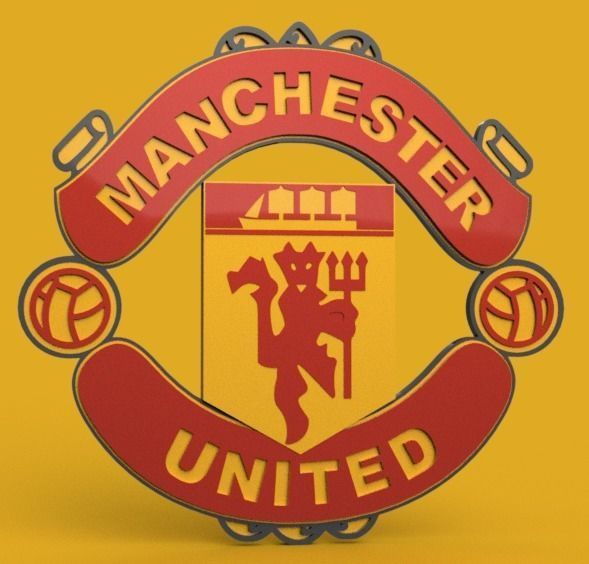 Manchester united football club emblem 3D model | CGTrader