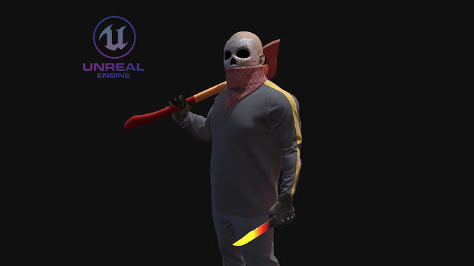 3D model Masked man VR / AR / low-poly rigged animated | CGTrader