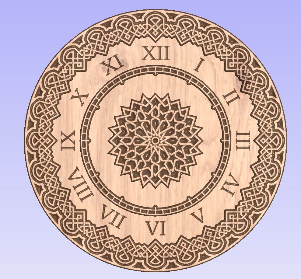 Wall Clock 3 - Files for CNC svg dxf eps ai pdf 3D model | CGTrader