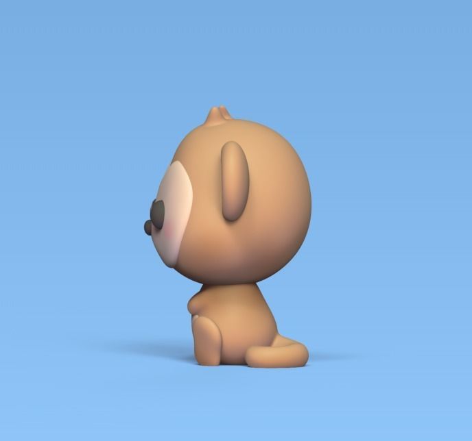 Baby Monkey 3D model 3D printable | CGTrader
