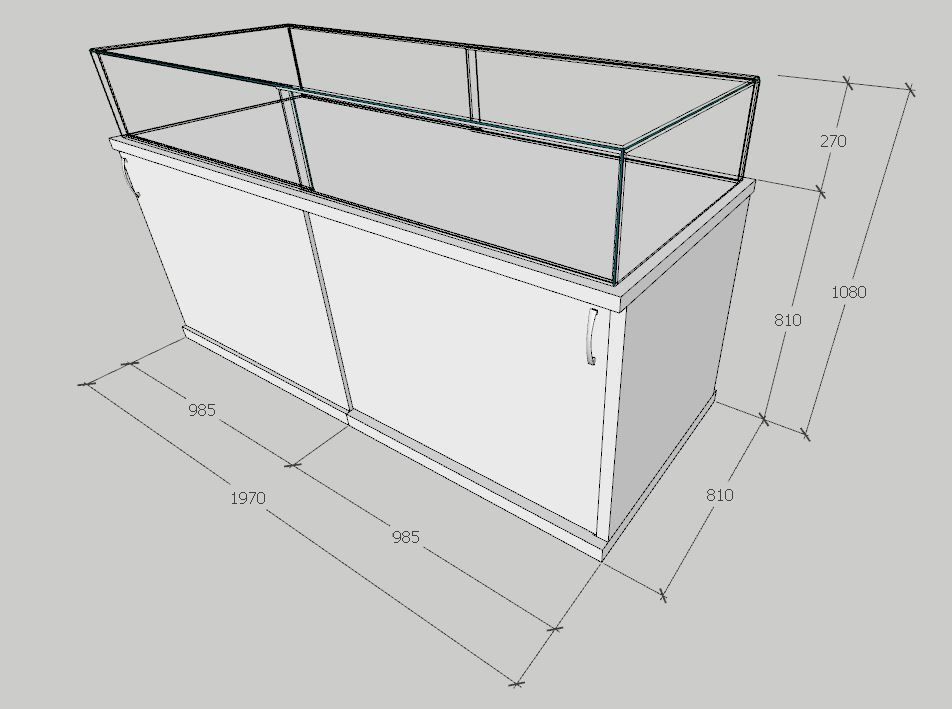 Glass Display Cabinet 3D model free 3D model 3D printable | CGTrader
