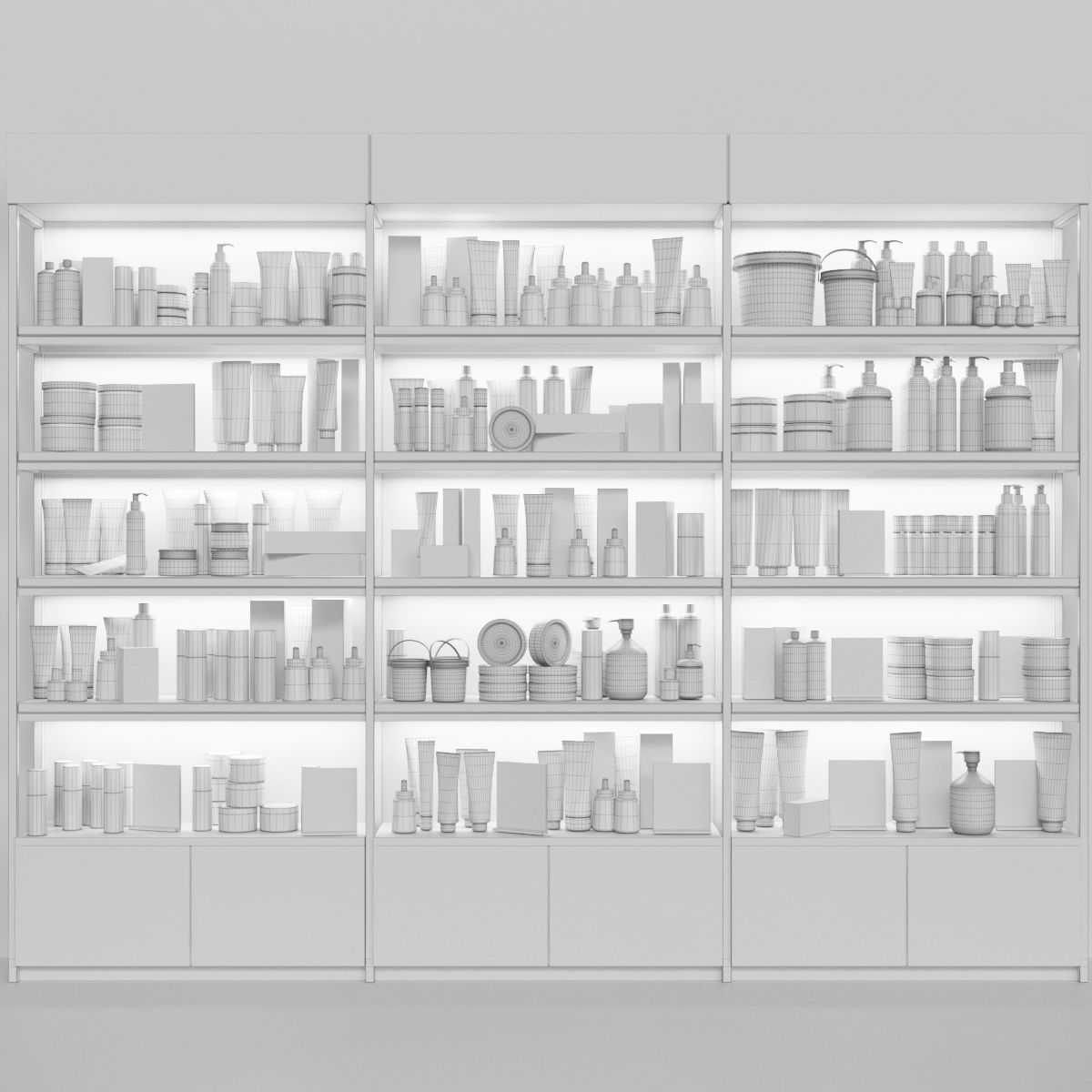 Showcase in a pharmacy 3D model | CGTrader