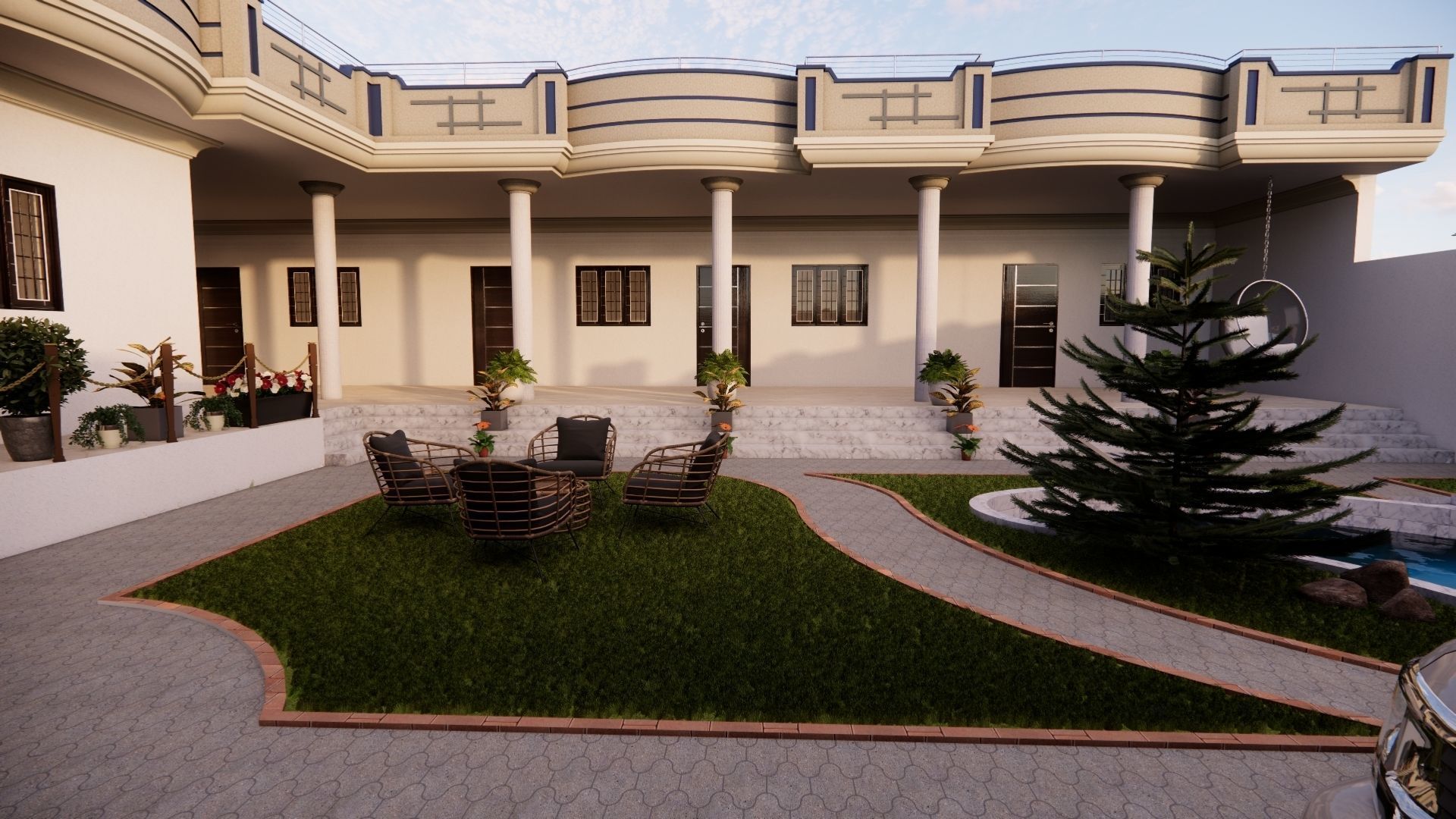 traditional village house free 3D model | CGTrader