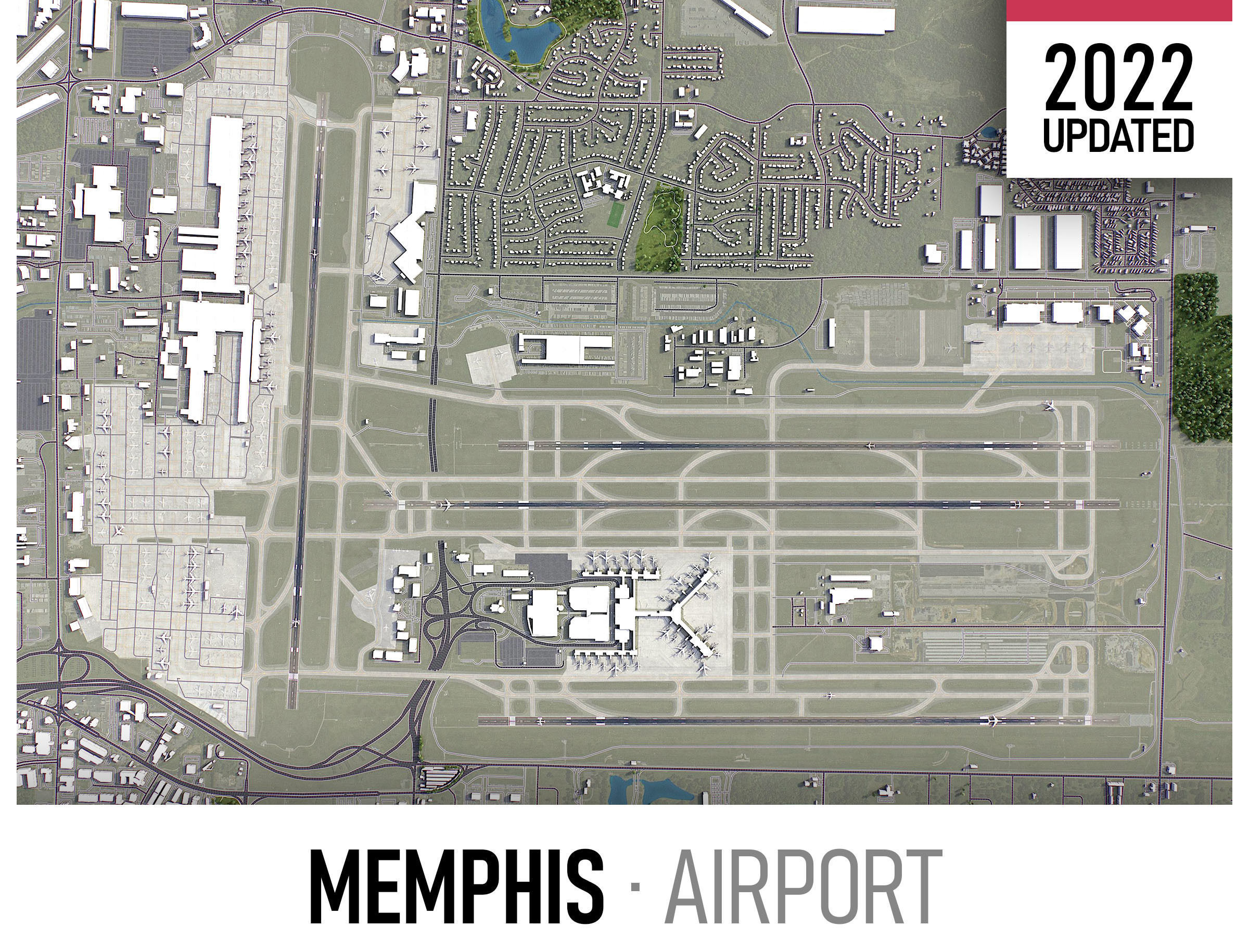 3D model Memphis Airport VR / AR / low-poly | CGTrader
