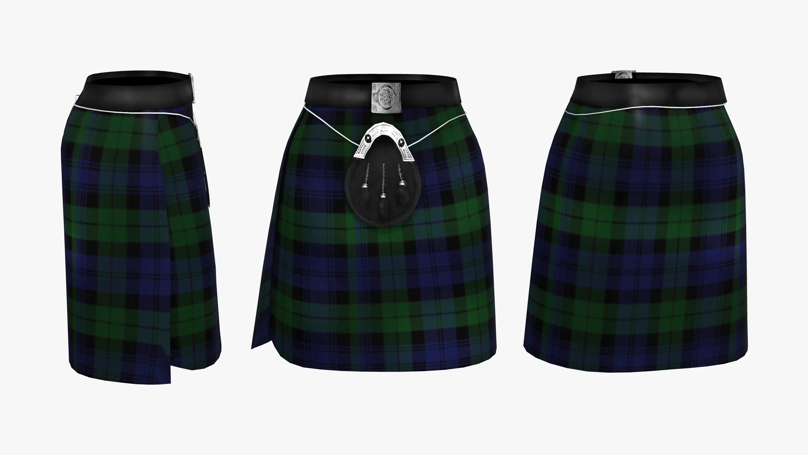 3D model Mens Kilt VR / AR / low-poly | CGTrader
