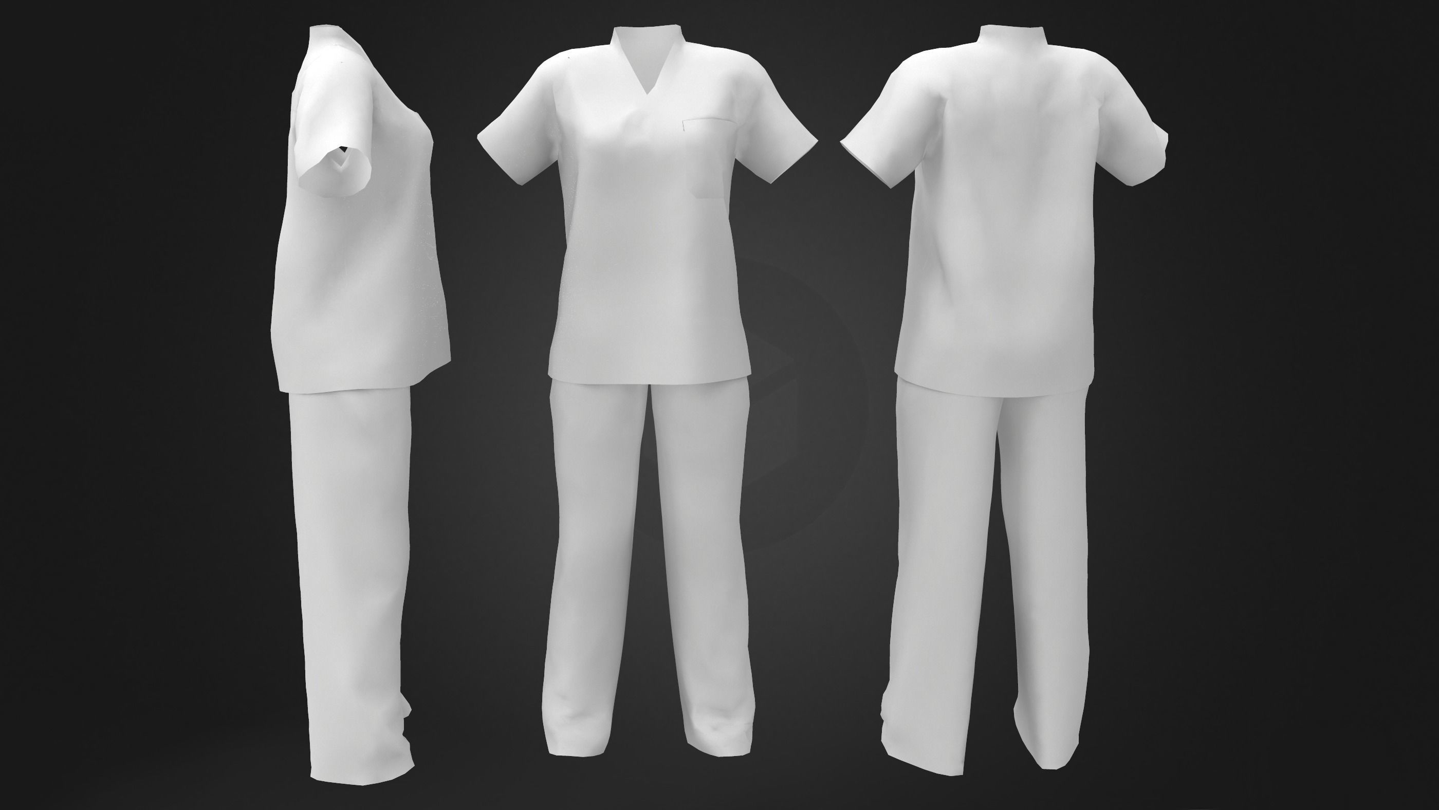 3D model Ladies Scrub VR / AR / low-poly | CGTrader