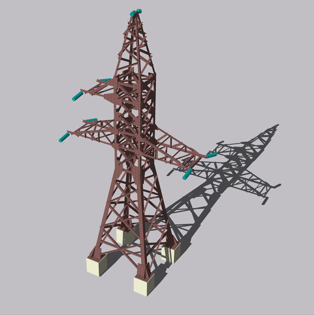 Electrisity Tower 110kV free VR / AR / low-poly 3D model | CGTrader