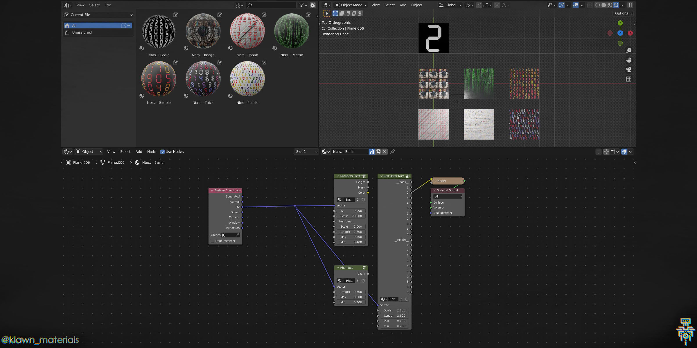 6in1 Procedural Numbers Shaders For Blender Texture | CGTrader