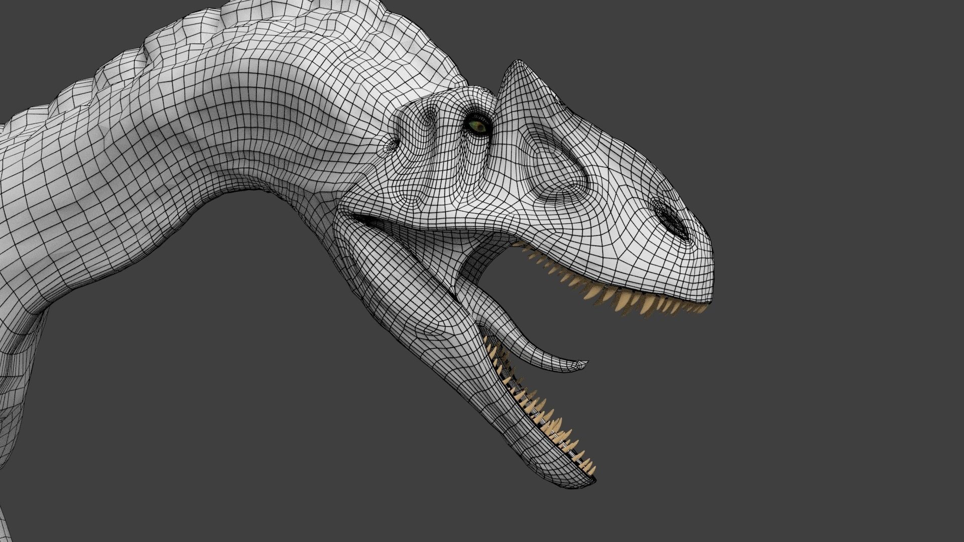 Allosaurus dinosaur 3D model animated rigged | CGTrader