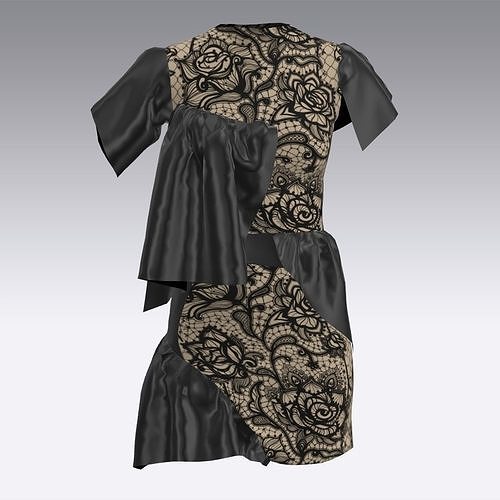 DRESS LACE LEATHER 3D model | CGTrader