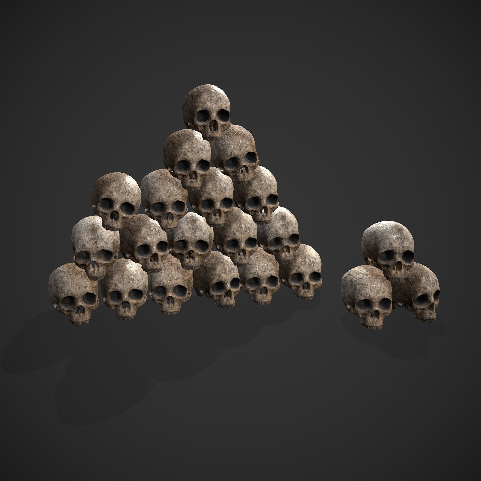 3D model Skull Piles VR / AR / low-poly | CGTrader