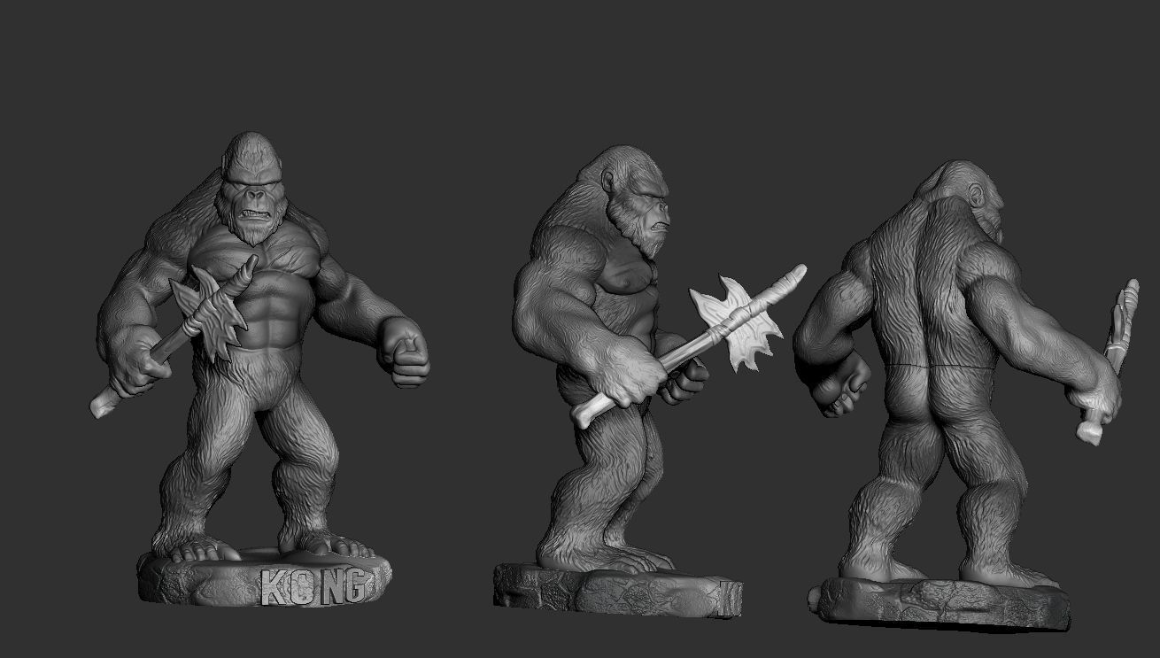 King Kong 3D model 3D printable | CGTrader