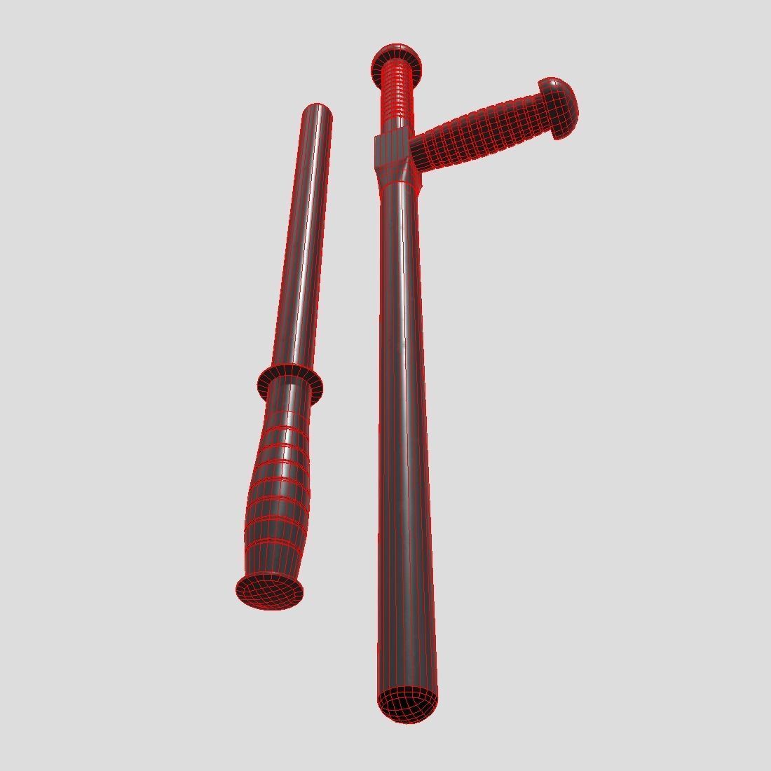 3D model Police Baton Pack VR / AR / low-poly | CGTrader