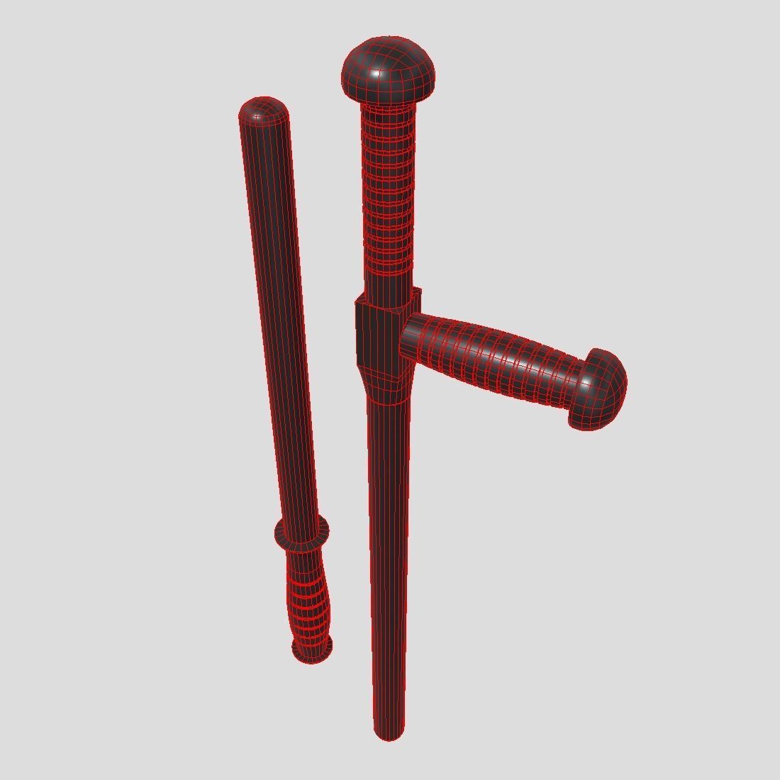 3D model Police Baton Pack VR / AR / low-poly | CGTrader