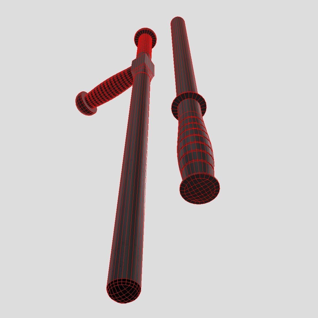 3D model Police Baton Pack VR / AR / low-poly | CGTrader