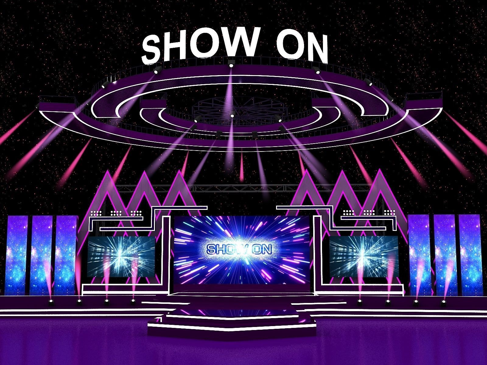 EVENT STAGE DESIGN SHOW ON 3D model | CGTrader