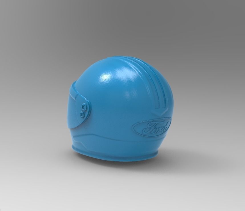 helmet ford classic car racing 3D model 3D printable | CGTrader