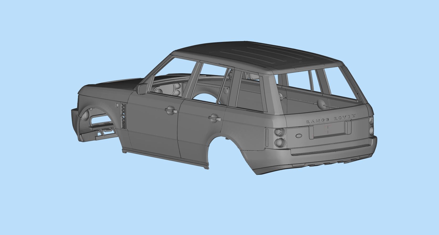 3D printed RC bodies Land Rover Range Rover 2005 3D model 3D printable ...