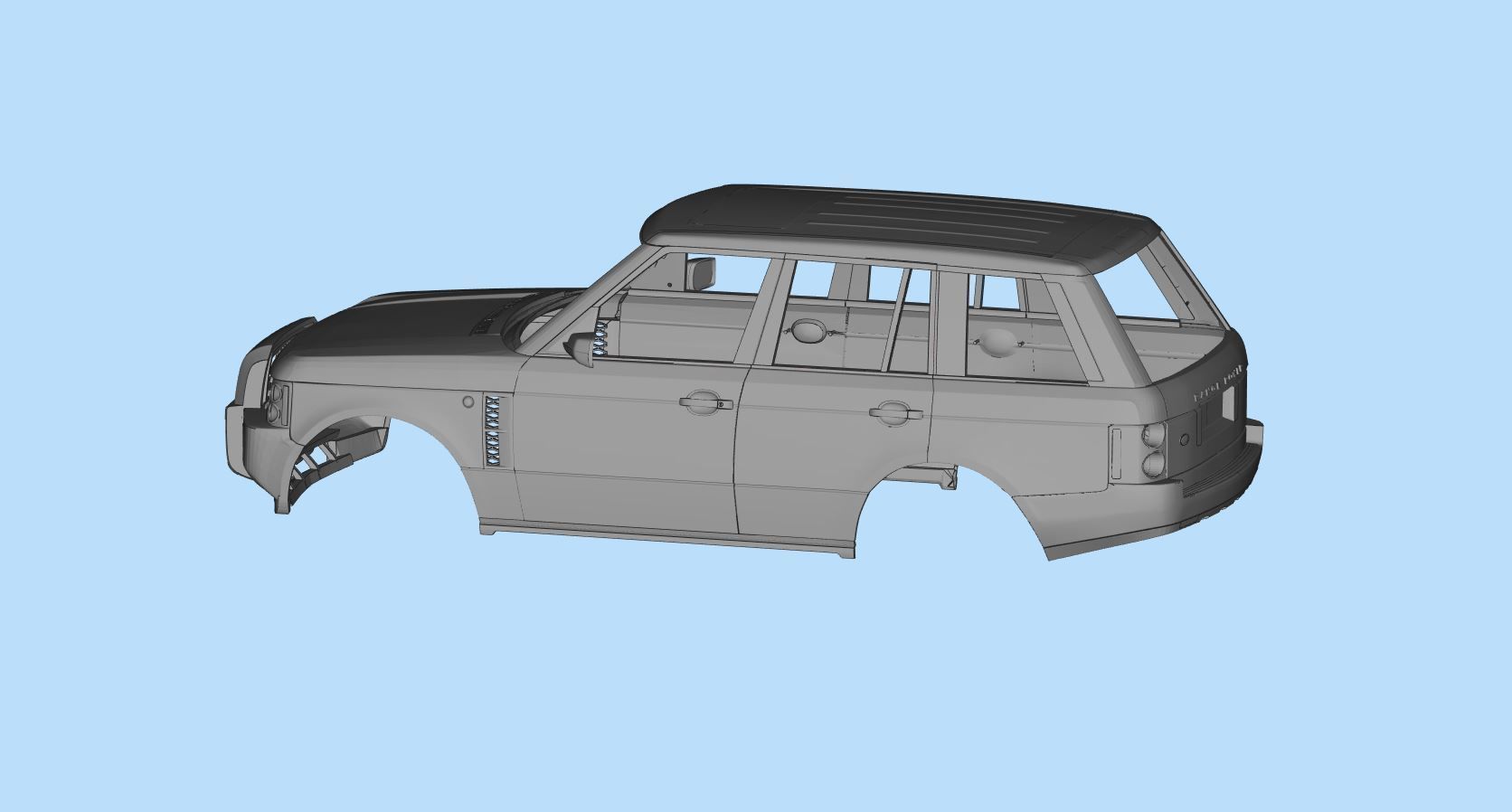 3D printed RC bodies Land Rover Range Rover 2005 3D model 3D printable ...