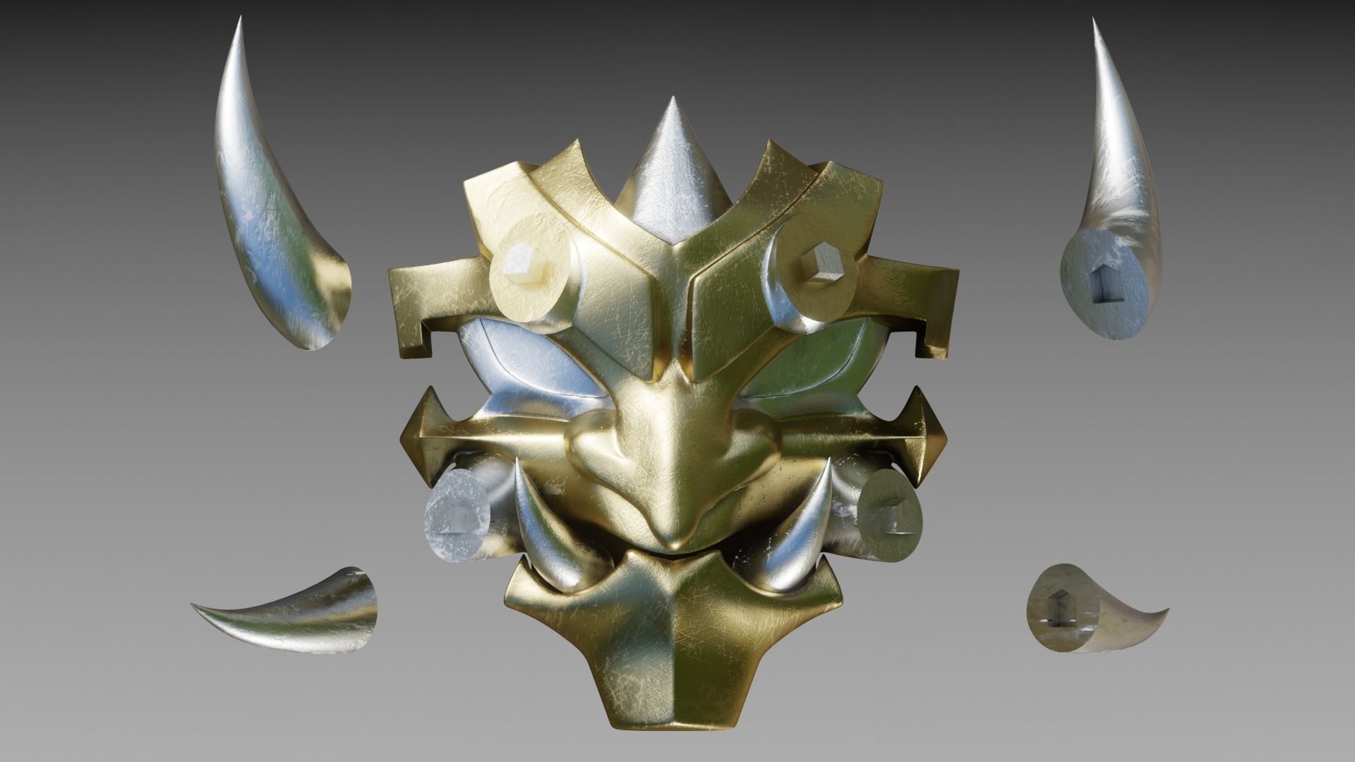 Genshin Impact Arataki Itto Belt Buckle Cosplay 3D model 3D printable ...