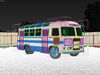 3D model Retro classic old USSR Russian school bus vehicle enviroment ...
