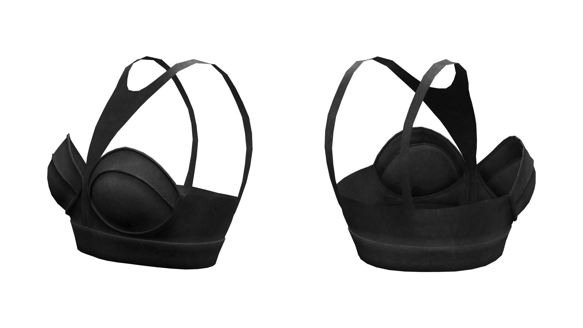 3D model Black Bralet Top VR / AR / low-poly | CGTrader