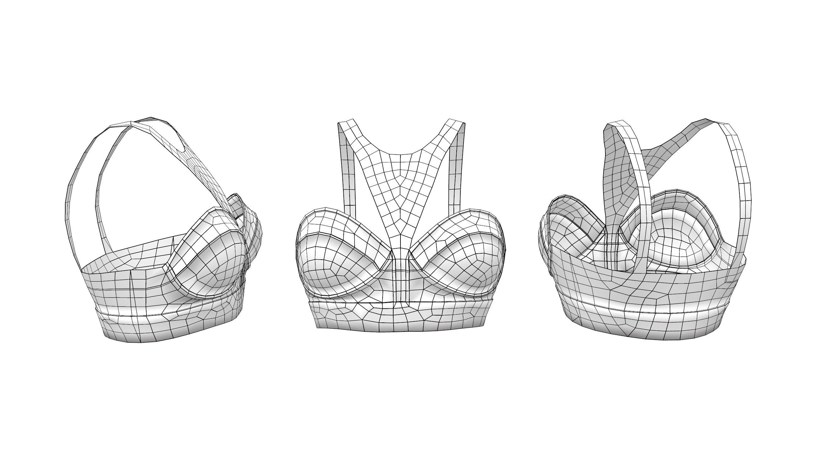 3D model Black Bralet Top VR / AR / low-poly | CGTrader