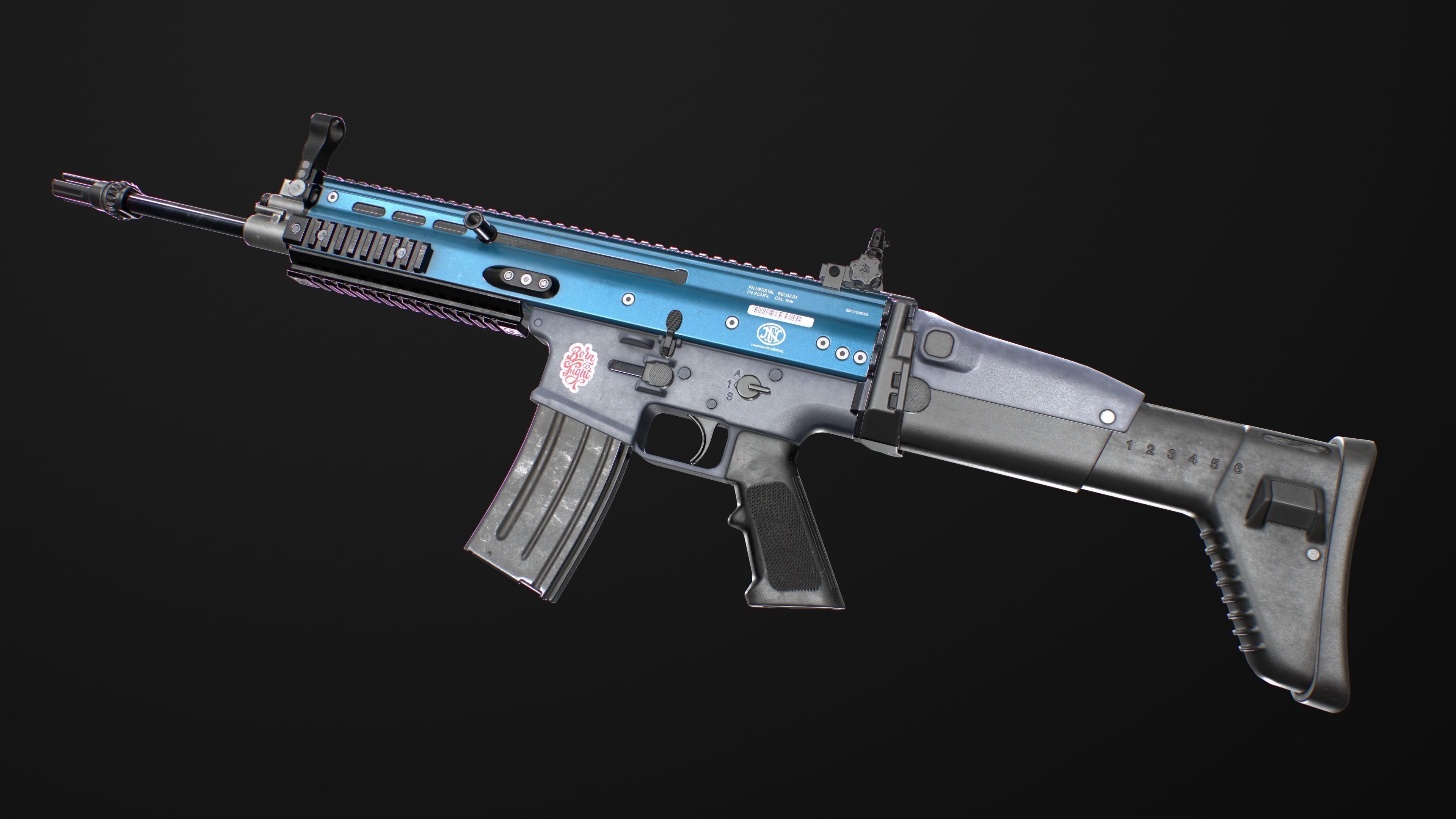 3D model SCAR FN Automatic Rifle AAA FPS VR / AR / low-poly | CGTrader