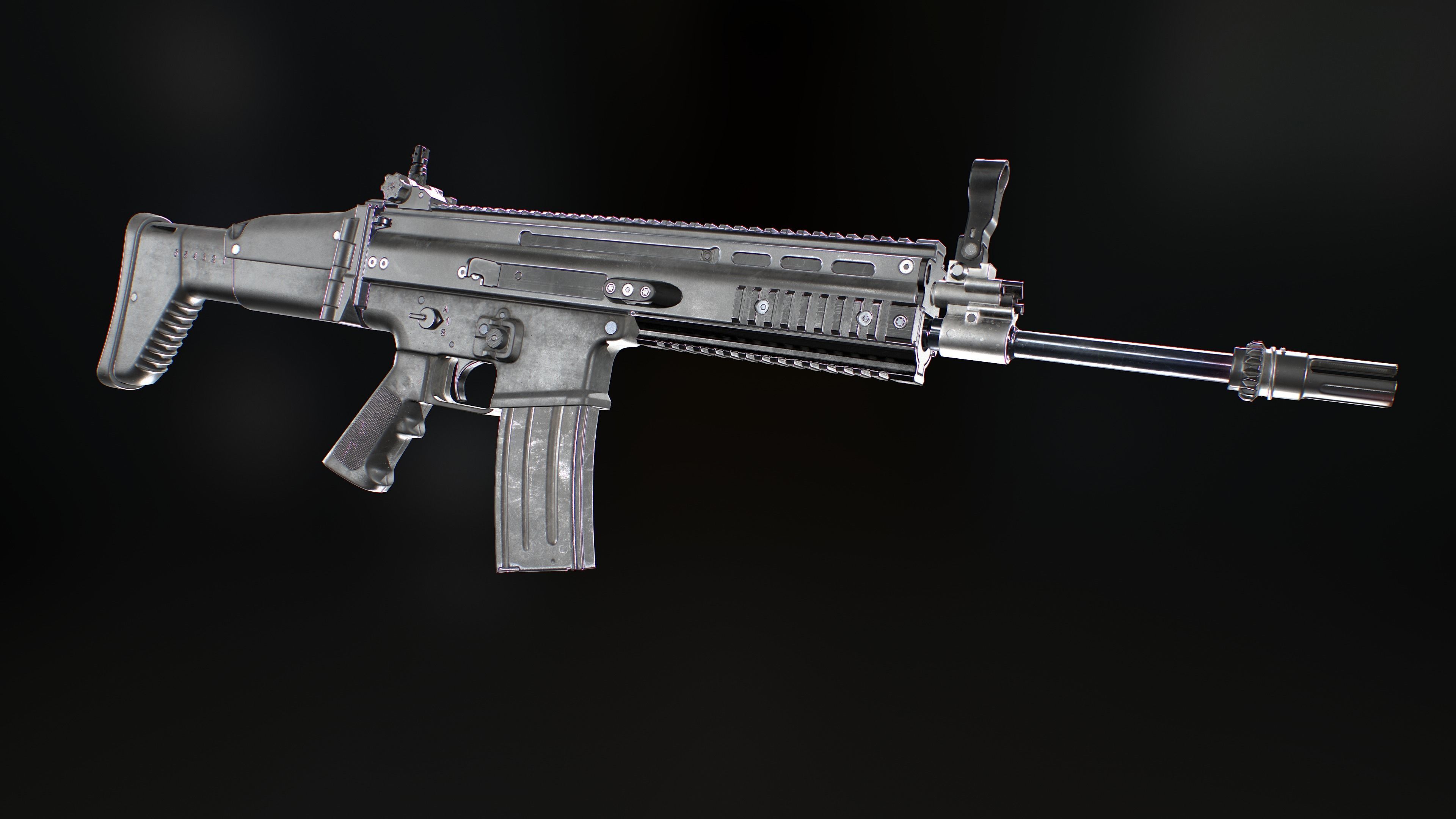 3D model SCAR FN Automatic Rifle AAA FPS VR / AR / low-poly | CGTrader