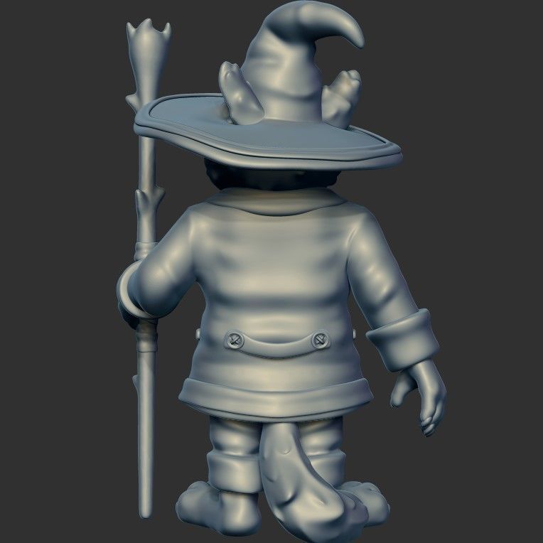 Dog Mage miniature figurine free 3D model 3D printable | CGTrader