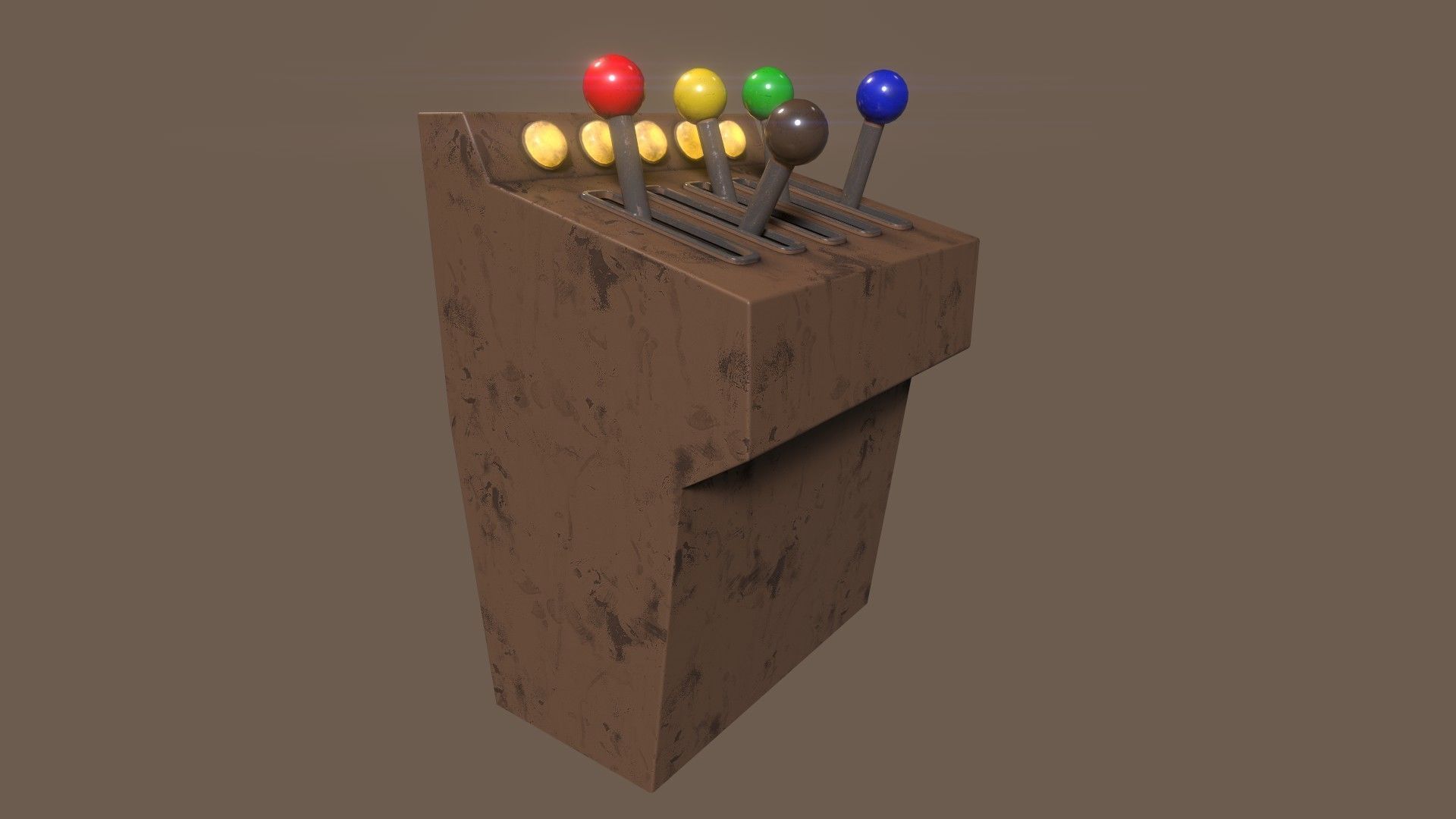 3D model Cartoony Stylized Lever Console VR / AR / low-poly | CGTrader