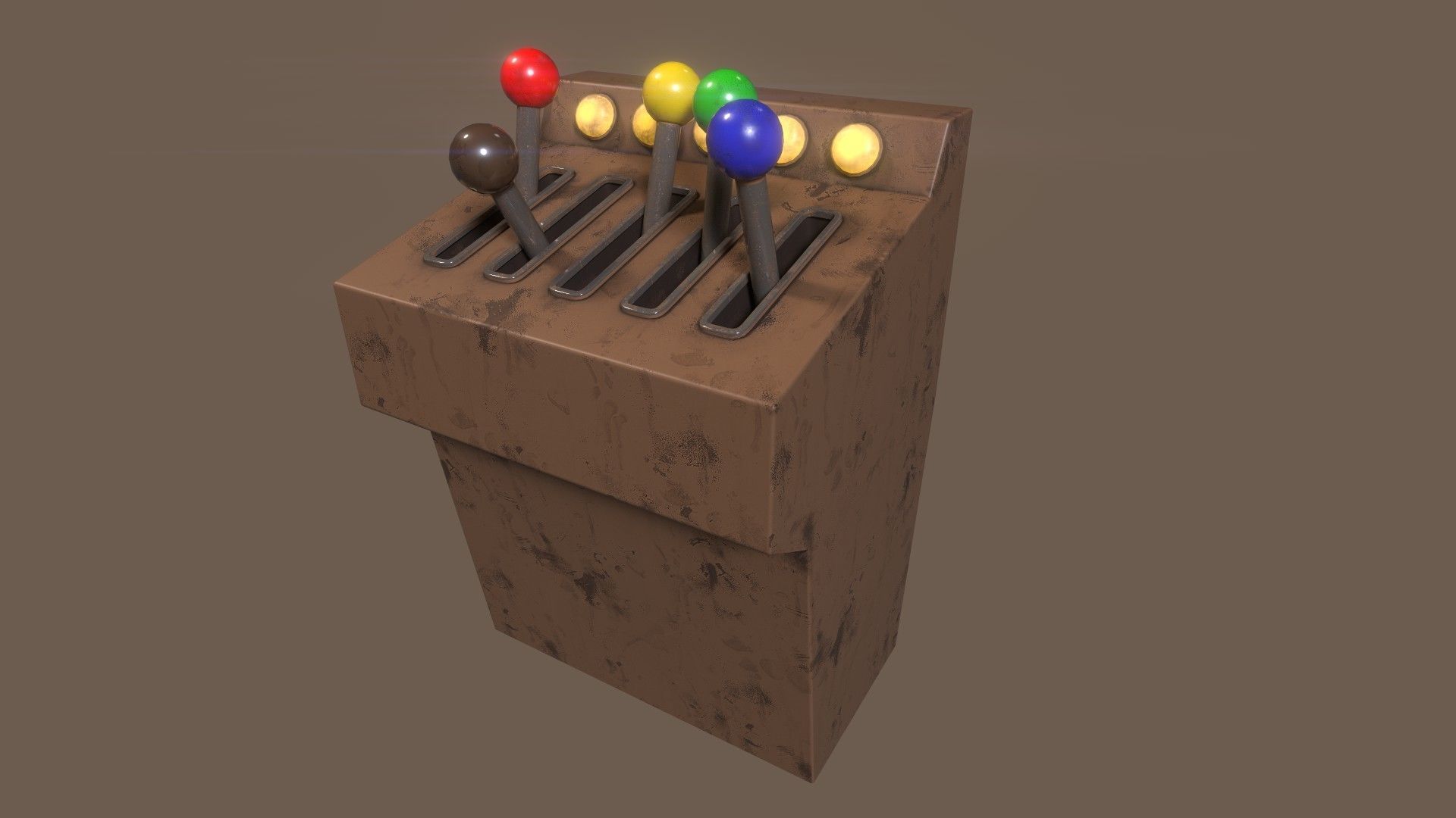 3D model Cartoony Stylized Lever Console VR / AR / low-poly | CGTrader