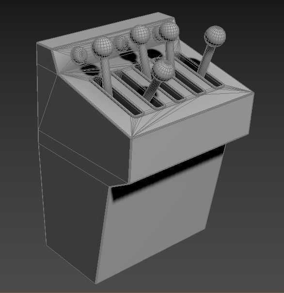 3D model Cartoony Stylized Lever Console VR / AR / low-poly | CGTrader