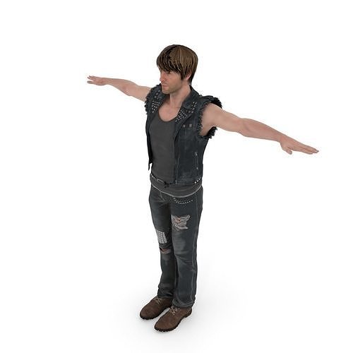 Gaming Man Character 3D model animated rigged | CGTrader